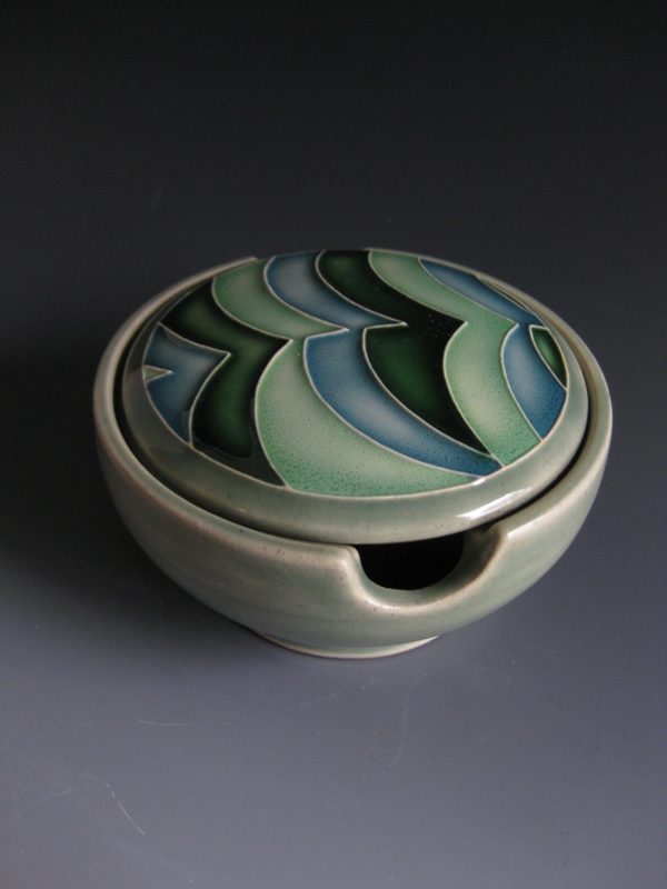 salt dish celadon – one acre ceramics